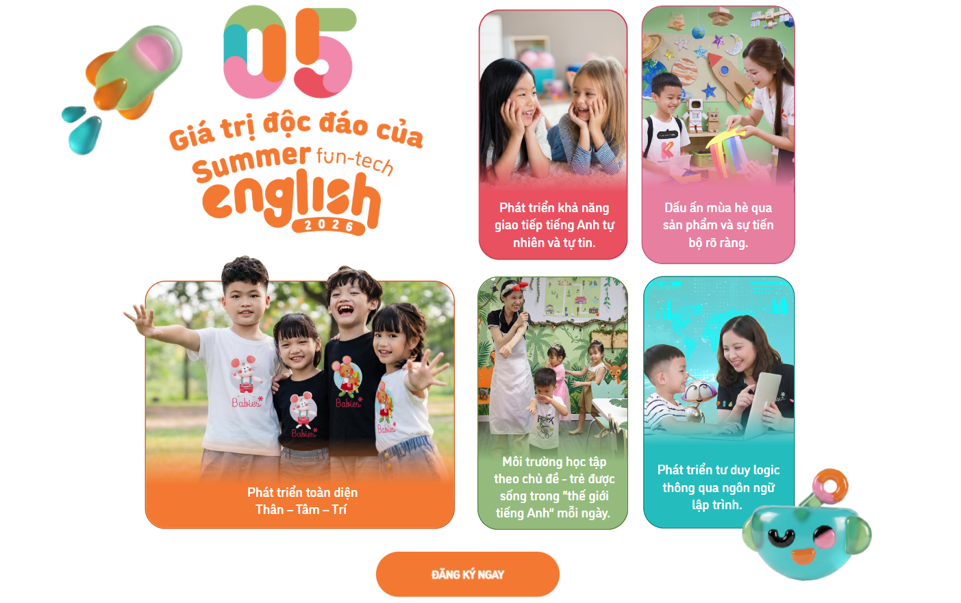 Trại Hè Anh Ngữ & Công Nghệ Cho Trẻ Em: Summer Fun-Tech 2026